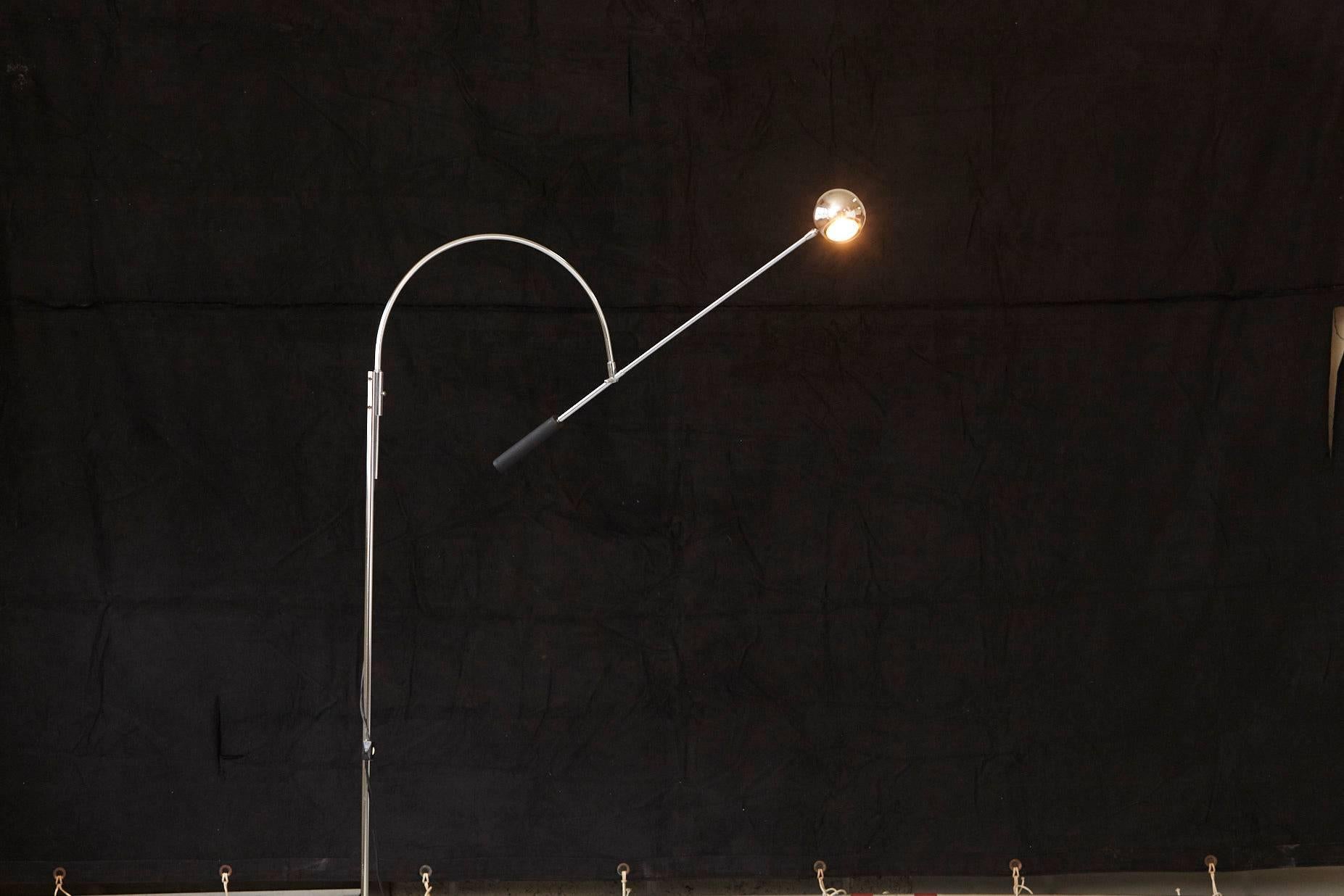 Adjustable Chrome Floor Lamp 'Orbiter' by Robert Sonneman at 1stDibs ...
