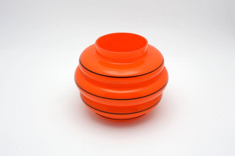 Loetz Glass Ribbed Art Deco Vase at 1stDibs