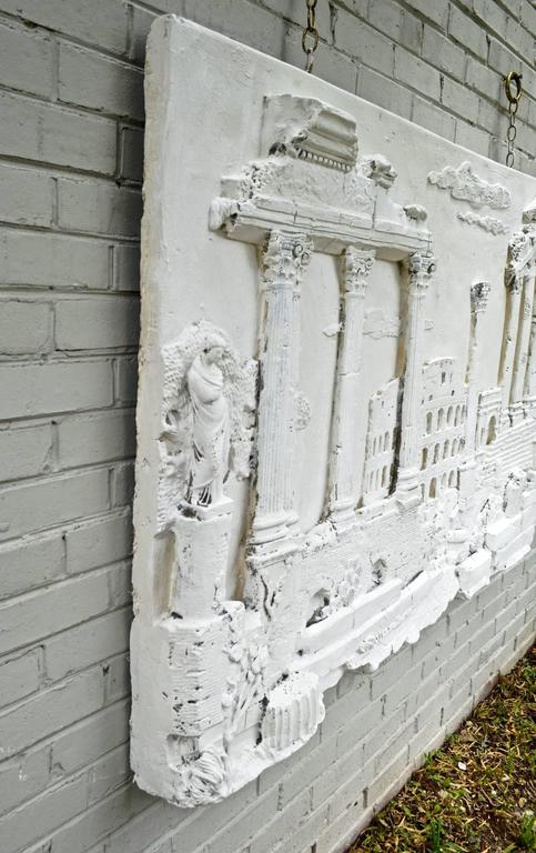 Plaster Wall Hanging of a Classical Scene at 1stDibs