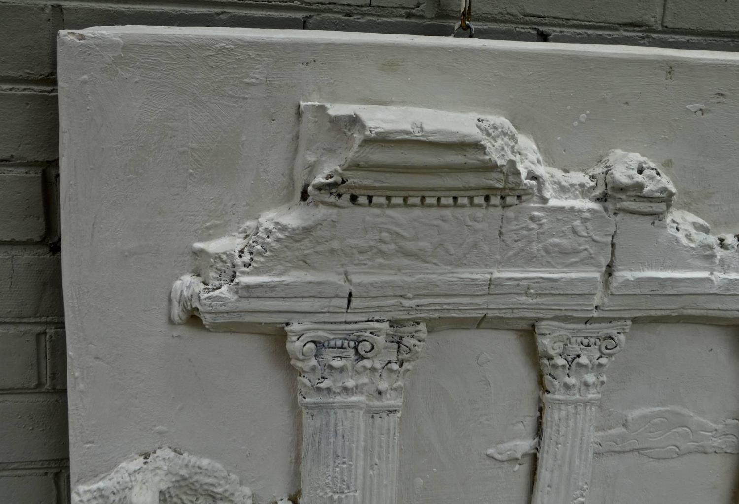 Plaster Wall Hanging of a Classical Scene For Sale at 1stdibs