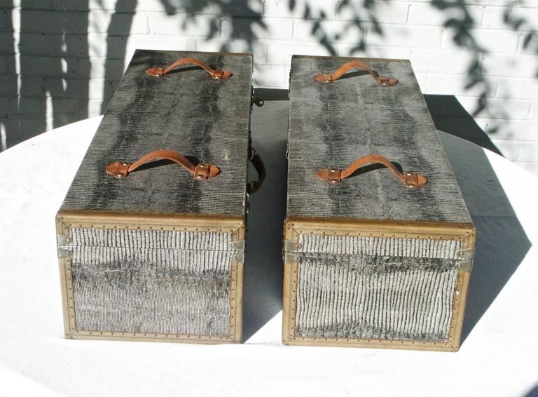 Travel Cases in Faux Crocodile Shagreen For Sale at 1stDibs