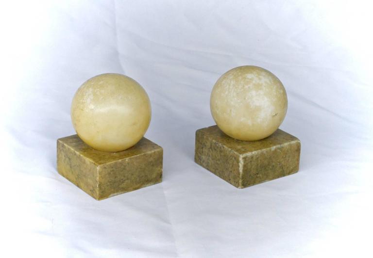 Pair of Alabaster Bookends at 1stDibs