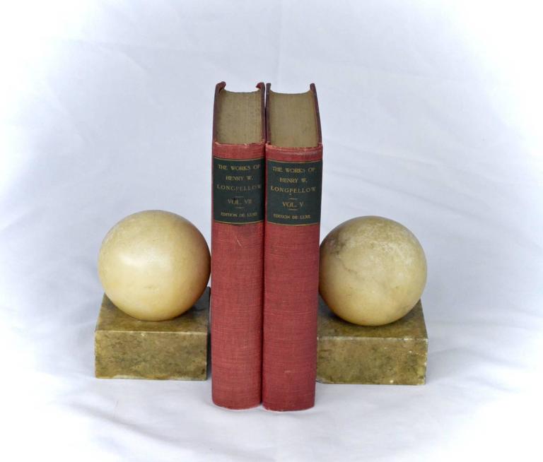 Pair of Alabaster Bookends at 1stDibs