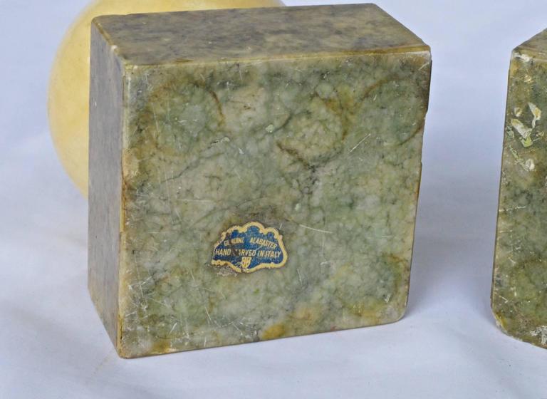 Pair of Alabaster Bookends at 1stDibs