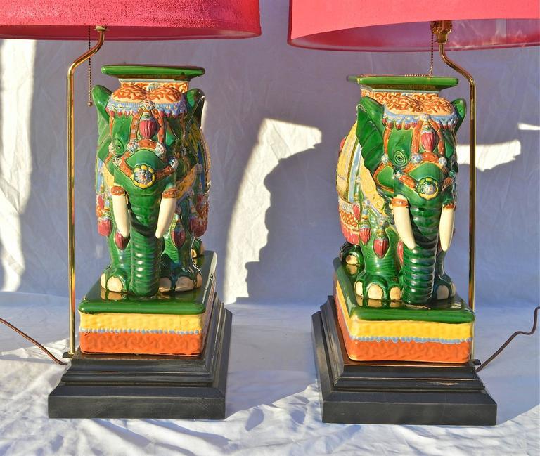 Epic Elephant Garden Stool Lamps at 1stDibs