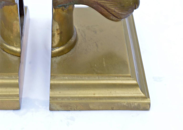 Finely Cast Brass Fox Bookends at 1stDibs