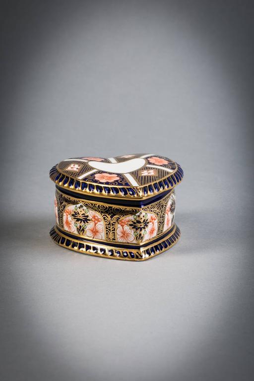 Royal Crown Derby Heart-Shaped Box, circa 1910 at 1stDibs