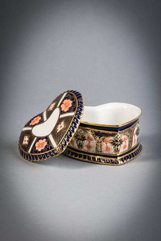 Royal Crown Derby Heart-Shaped Box, circa 1910 at 1stDibs