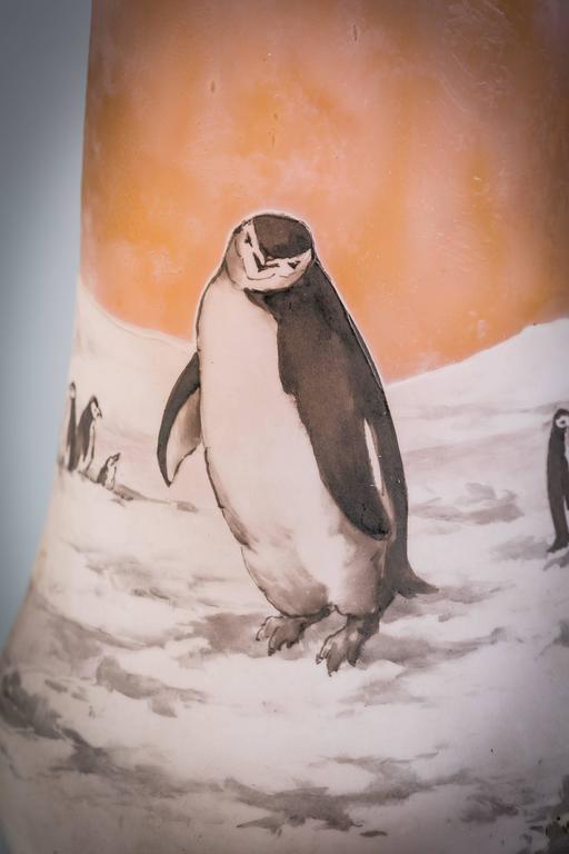 Daum Nancy Penguin Vase, circa 1910 For Sale at 1stDibs
