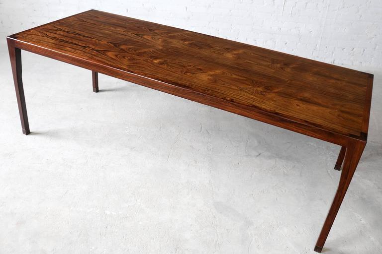 Hans Wegner Johannes Hansen Rosewood Work Table at 1stDibs