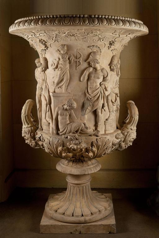 Pair of Beautiful and Large Medicis Vase XIXth Century For Sale at 1stDibs