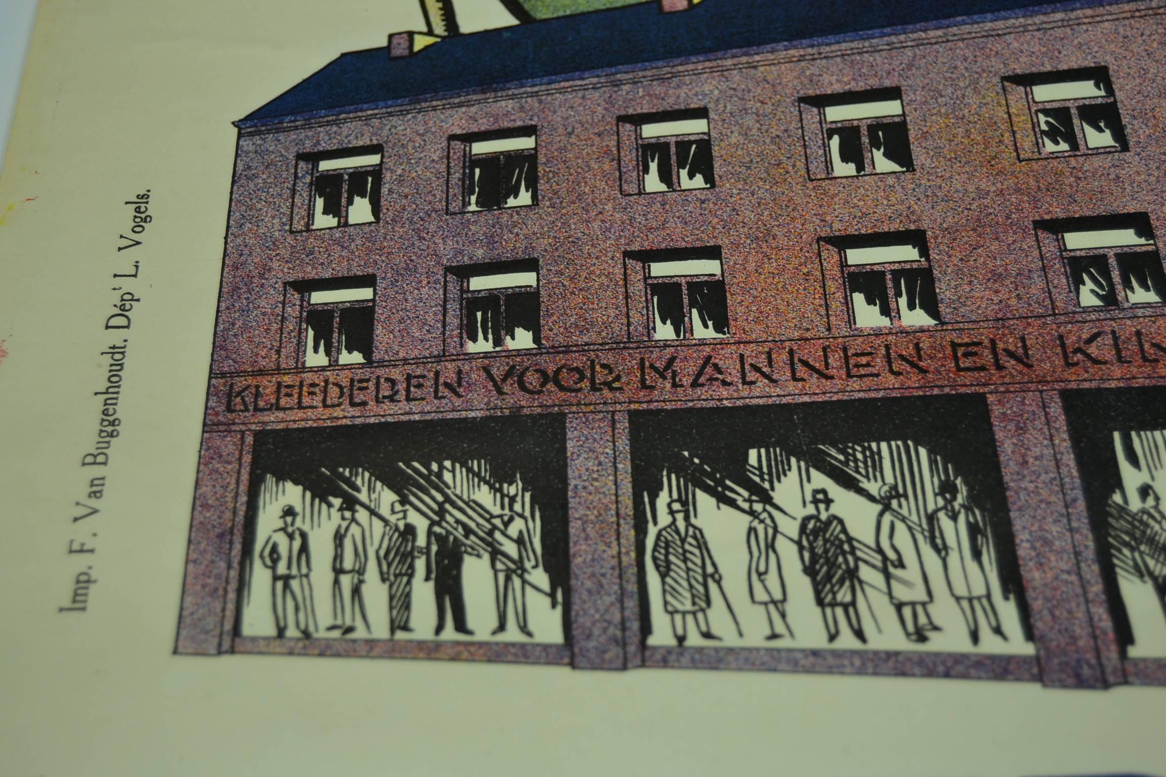 1931 Studio P. Rayez Art Deco Fashion Affiche in 't Spekmagazijn at 1stDibs