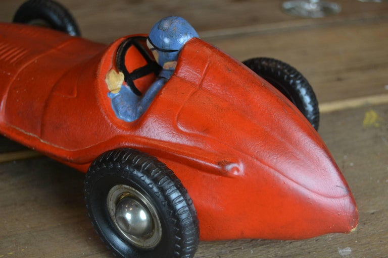 Red Racer Car Model, Racer Toy, thick heavy Rubber , 1940s at 1stDibs ...