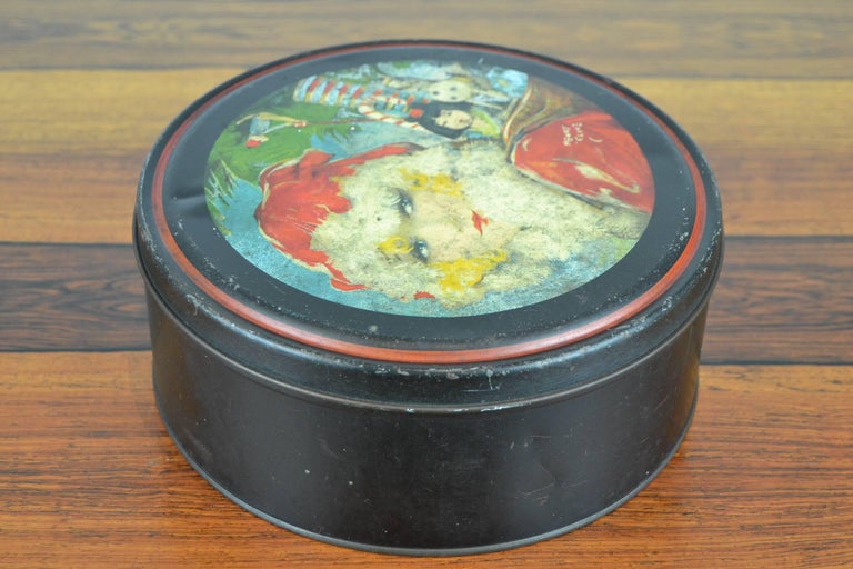 1920s Henry Clive Christmas Santa Girl Tin Box at 1stDibs | tin box ...