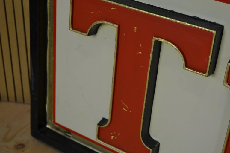 1960s Vintage Tetley Beer Outdoor Advertising Sign at 1stDibs