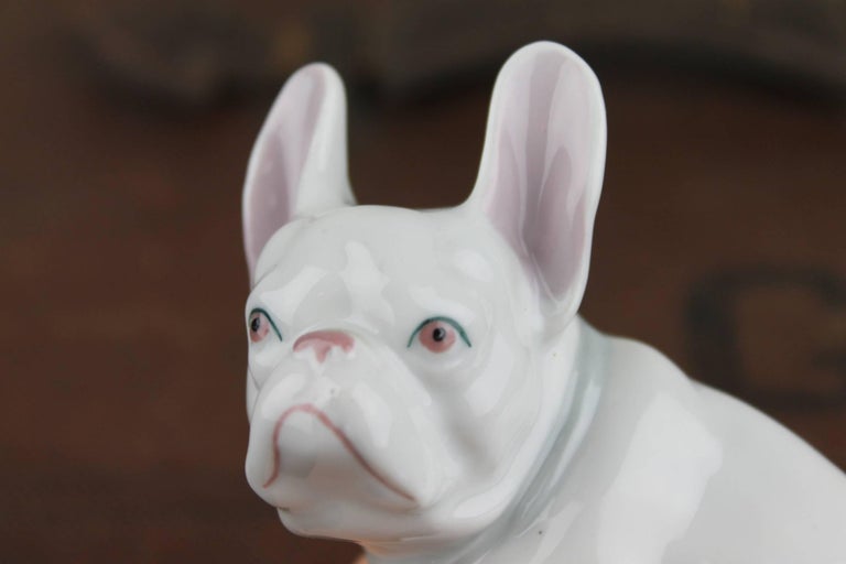 Early 20th Century Porcelain French Bulldog Figurine, Made in Germany ...