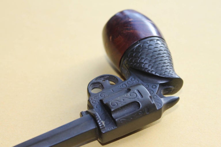 Vintage French Smoking Gun Pipe with Removable Bowl at 1stDibs | gun ...