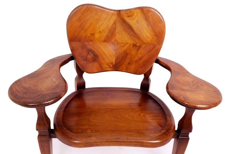 Casa Batllo Gaudi Bench Made of Teak Wood at 1stDibs