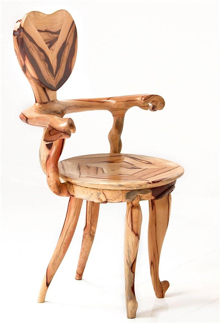 Casa Calvet Armchair Designed by Antoni Gaudi, Made of Tamarind Wood at ...