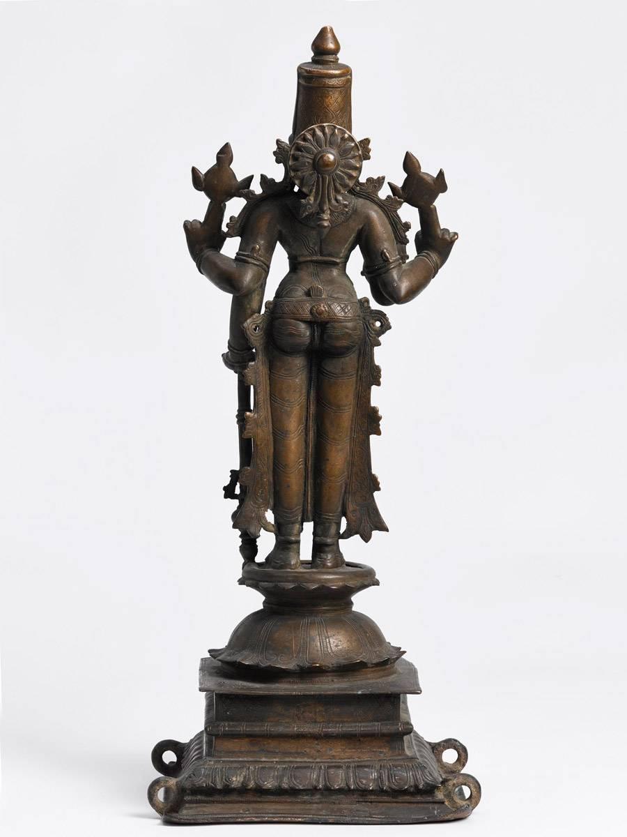 A large Indian bronze figure of Vishnu at 1stDibs