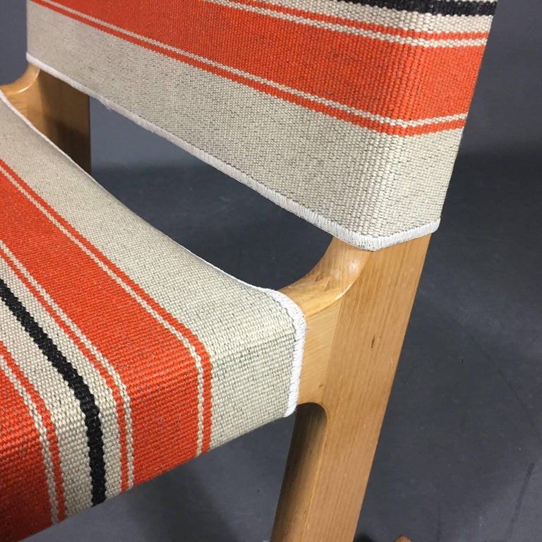 Six Ditte and Adrian Heath Cantilevered Canvas Dining Chairs, Denmark ...