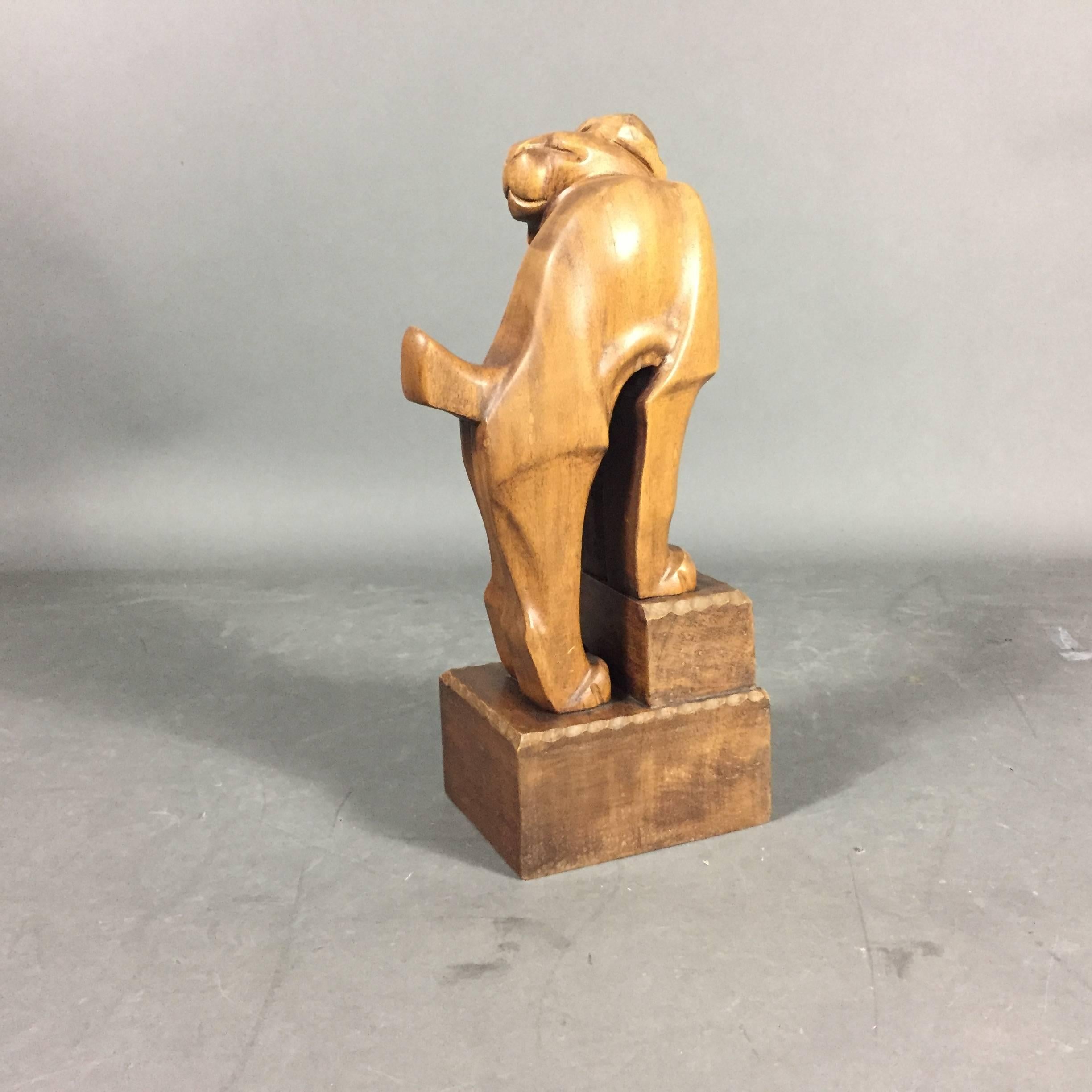 1920s Ukko Talvi Art Deco Wood Sculpture, Finland For Sale at 1stDibs