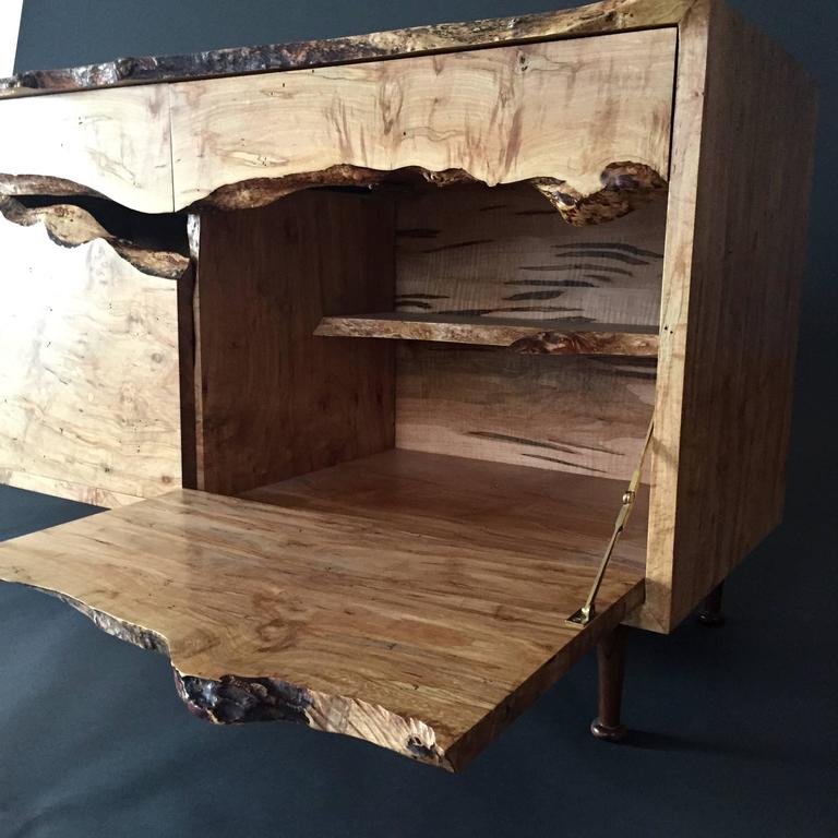 Live-Edge Ambrosia Maple Sideboard, Daniel Oates, USA at 1stDibs
