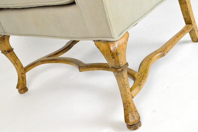 Large-Scale French Country Style Wingback Chair For Sale at 1stDibs
