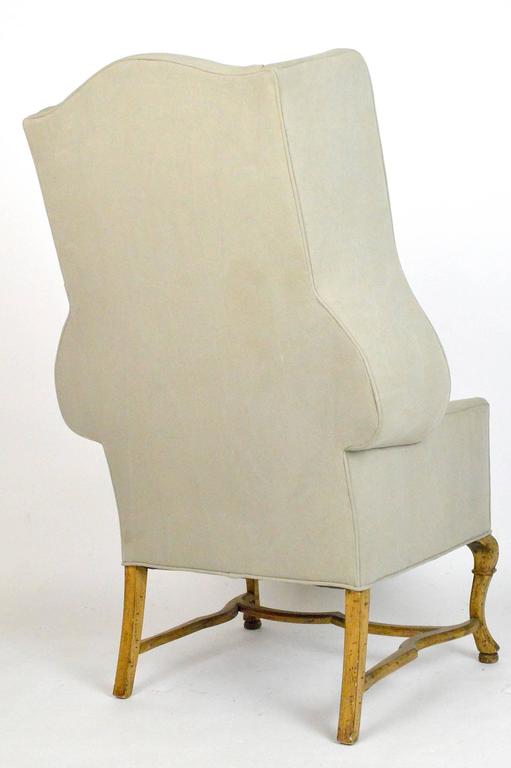 Large-Scale French Country Style Wingback Chair For Sale at 1stDibs