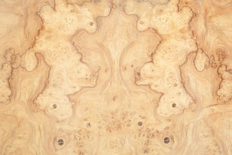 Burl Wood Executive Desk Custom Made for Ebony Magazine at 1stDibs