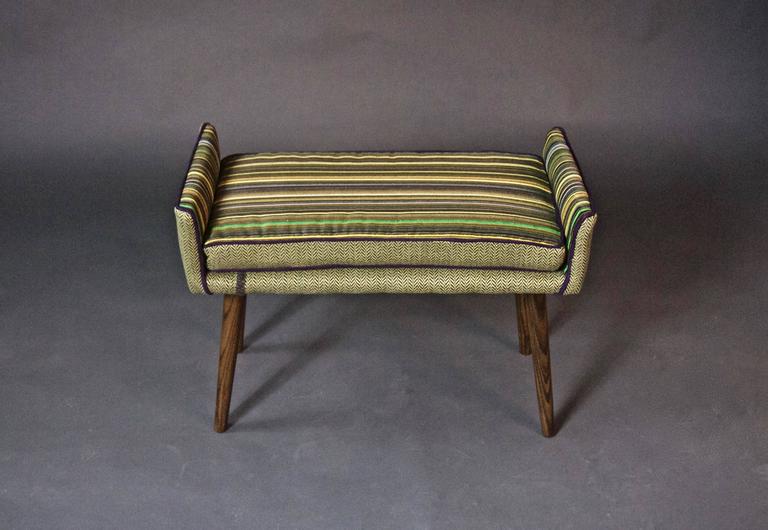 Backless Vanity-Sized Stool in Herringbone and Stripes (in stock) For ...
