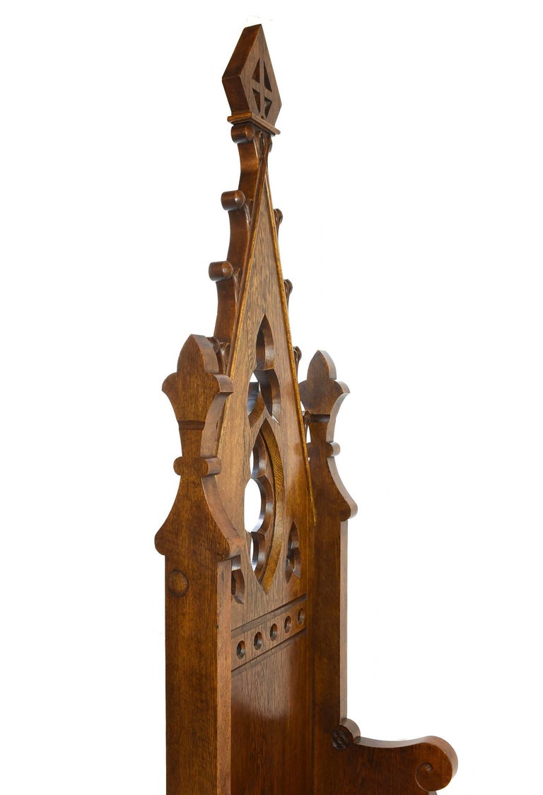 Ornate Gothic Bishop's Chair at 1stDibs | bishop's chair for sale ...