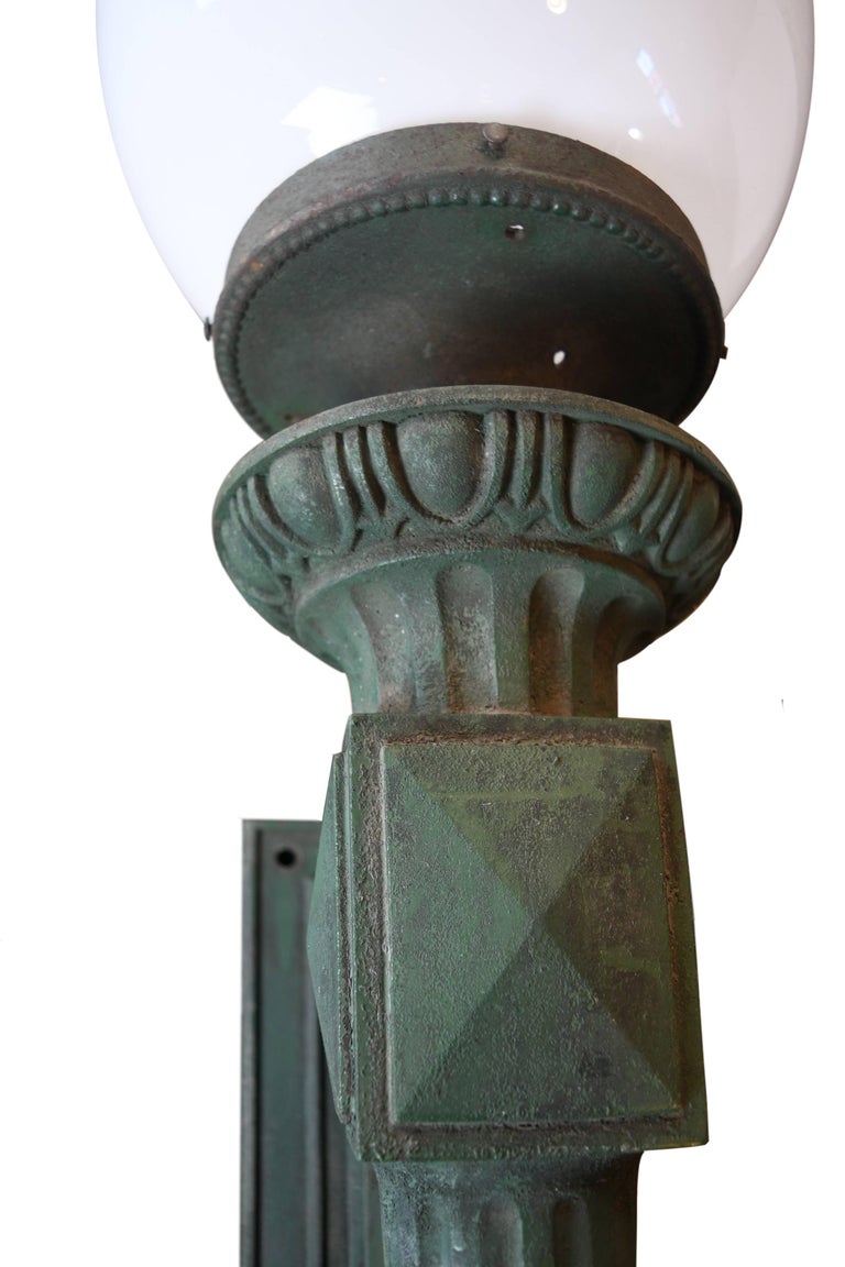 Cast Bronze Federal Exterior Sconce, Pair at 1stDibs