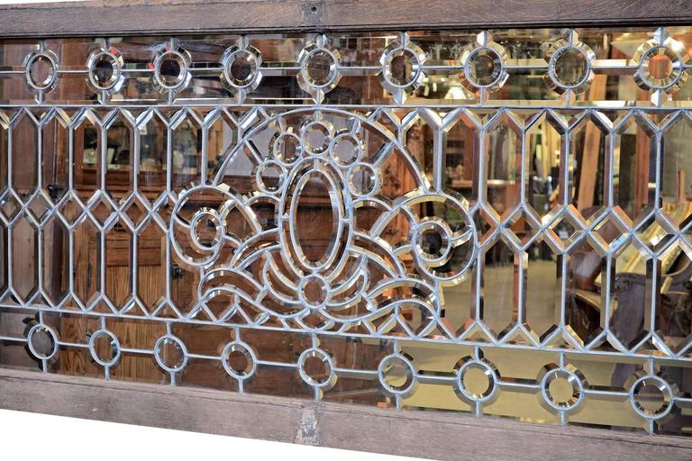 Expansive Victorian Beveled Glass Window with Rondelles at 1stDibs