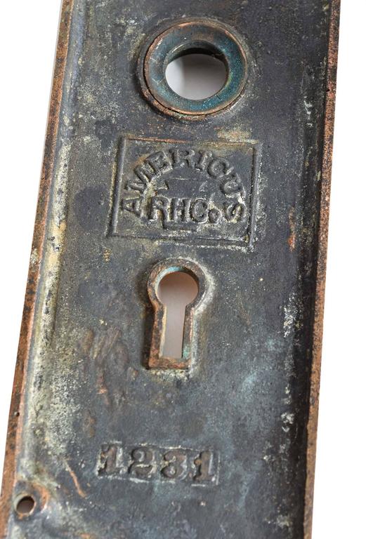 Cast Bronze Reading Hardware Company Entry Doorknob Set, circa 1905 at ...