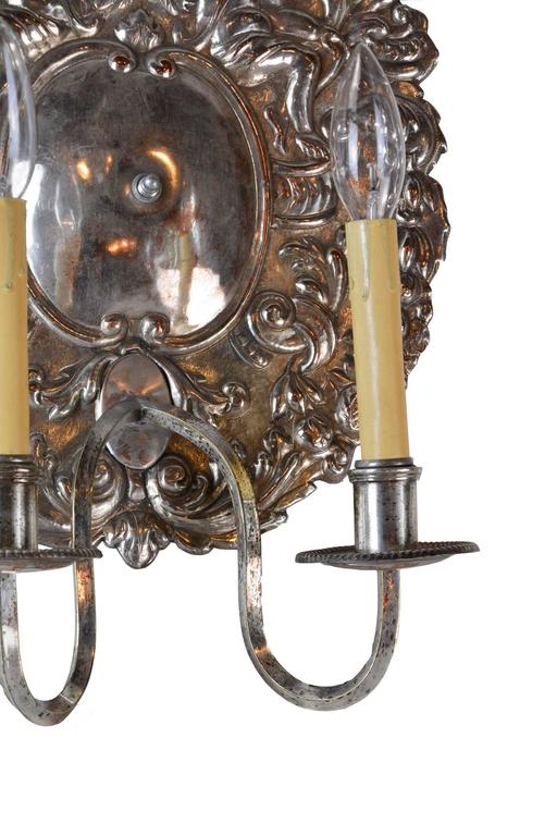 Early American Silver Sconce Pair with Cherubs For Sale at 1stDibs ...
