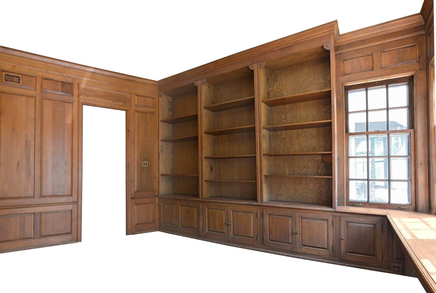 Pine Paneled Library, circa 1940 For Sale at 1stdibs