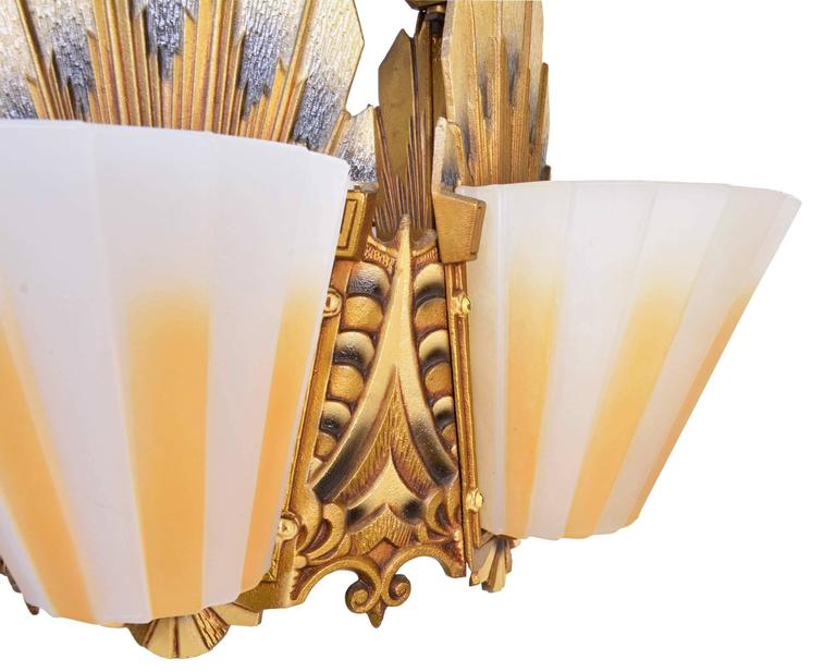 Williamson Beardslee Art Deco Chandelier with Polychrome Finish, circa ...