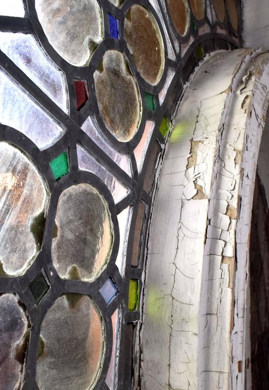 Arched Stained Glass French Window Unit at 1stDibs | arched french window