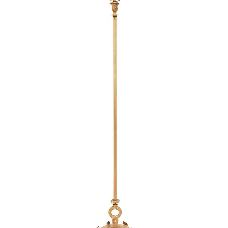 1920s French Claw Foot Brass Floor Lamp with Marble Base For Sale at ...