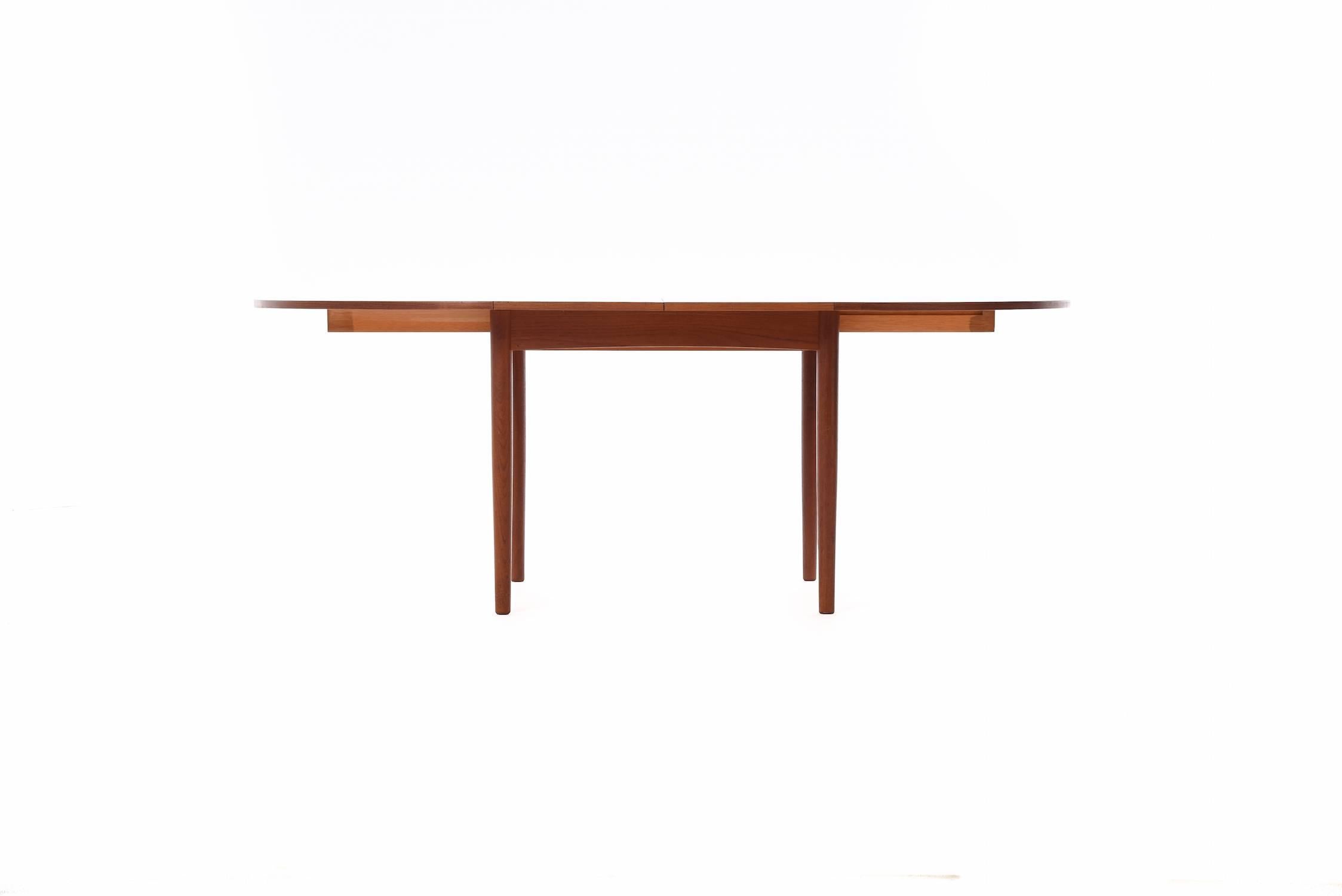 Danish Modern Dining Table with Self-Storing Leaves at 1stDibs | round ...