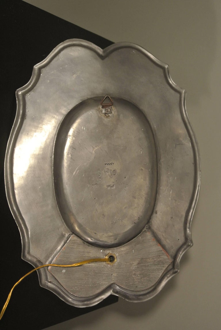 Nice Pair of French Pewter Sconces from the 20th Century For Sale at ...