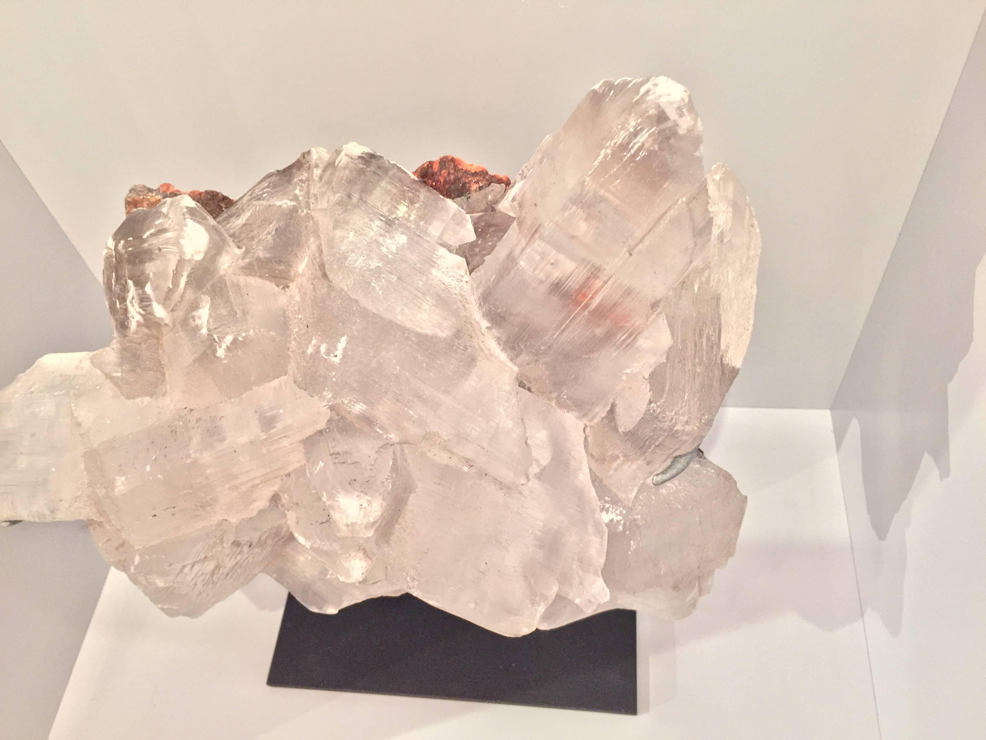 Selenite Quartz Crystal Specimen on a Custom Mount at 1stDibs