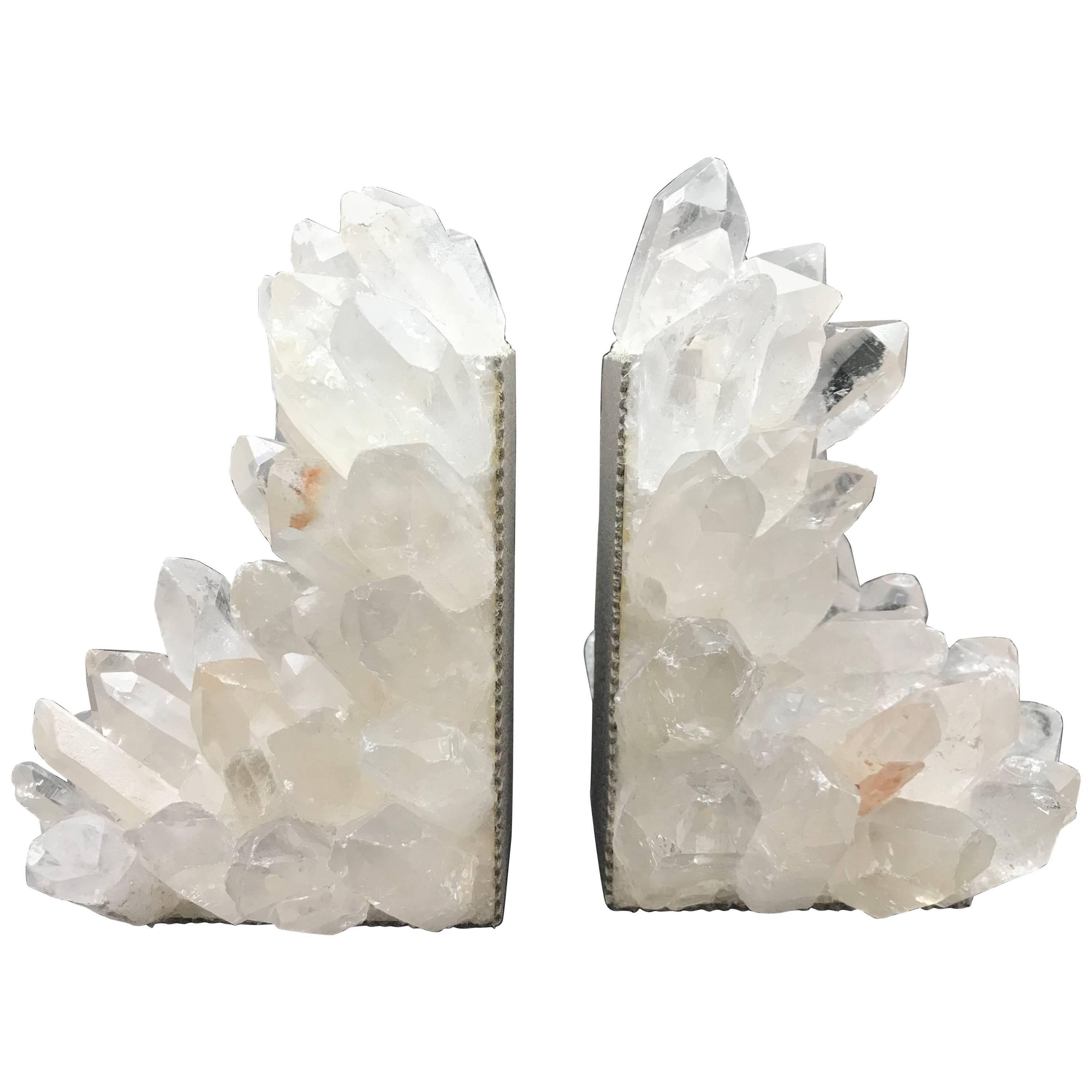 Quartz Point Bookends Handcrafted in the USA at 1stDibs | quartz bookends