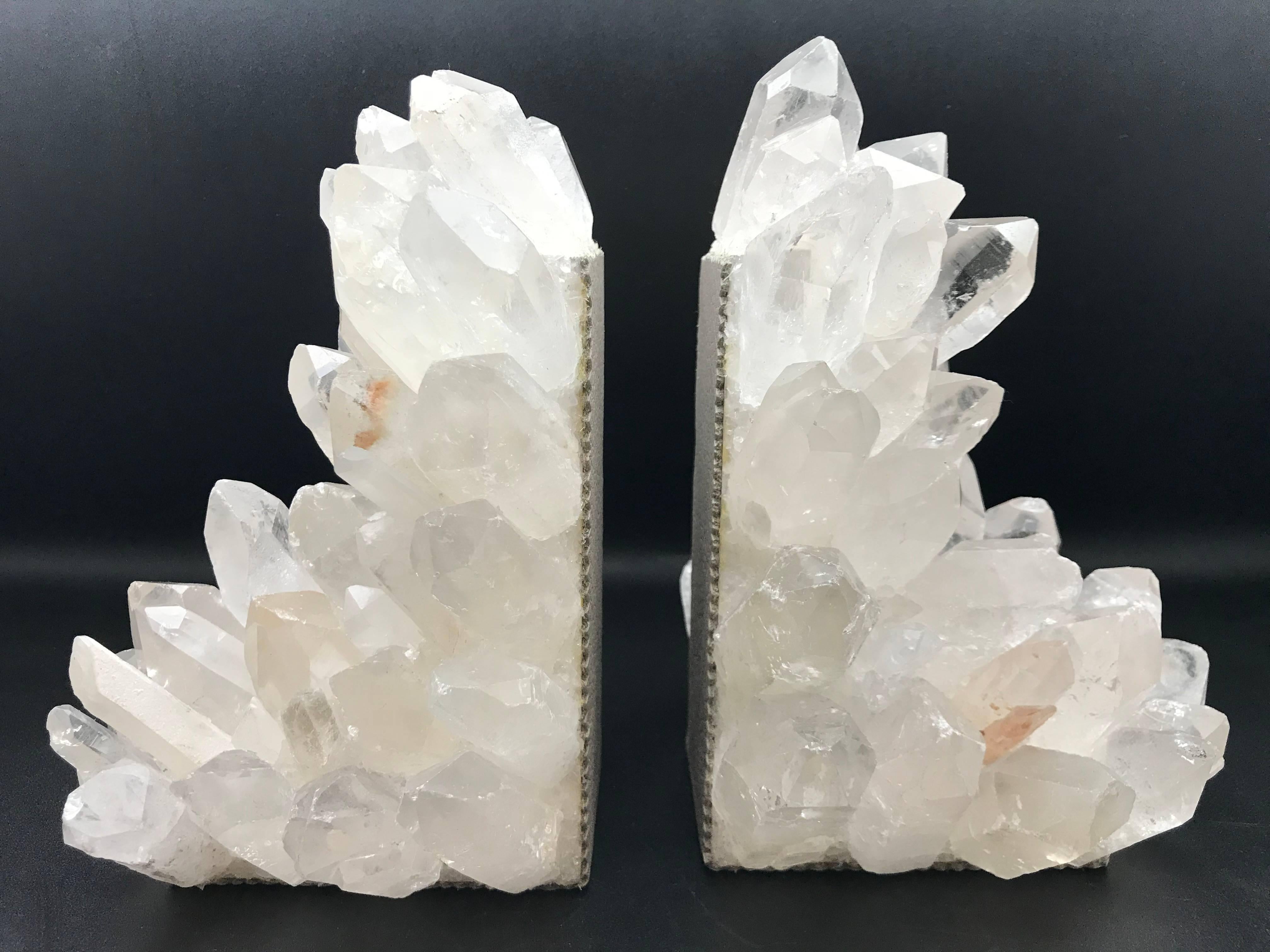 Quartz Point Bookends Handcrafted in the USA at 1stDibs | quartz bookends