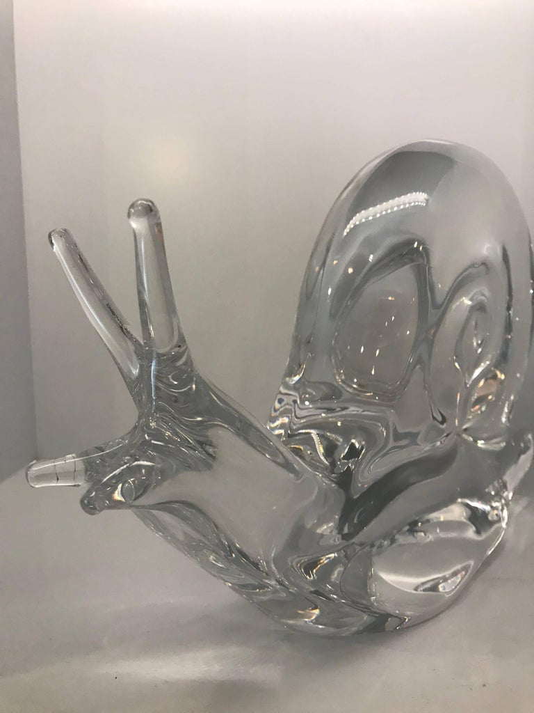 Very Large and Beautiful Crystal Snail/Escargot Signed Daum at 1stDibs ...