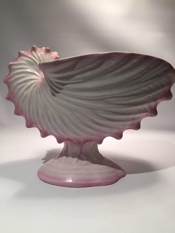 Wedgwood Pink Pearlware Footed Nautilus Centerpiece at 1stDibs