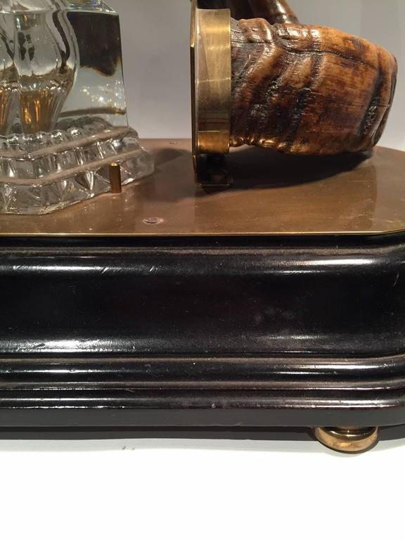 19th Century Ram's Horn Decorated Inkwell, Possibly Scottish For Sale ...