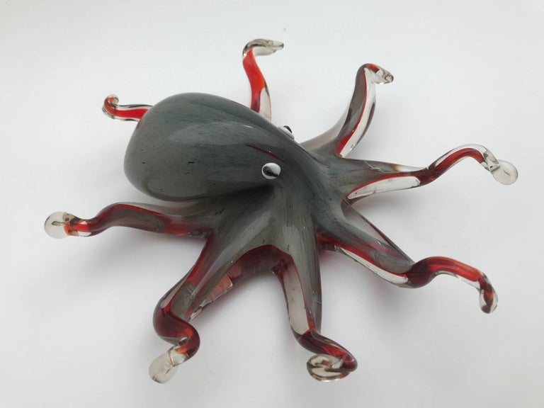 Handblown Murano Italy Glass Octopus at 1stDibs