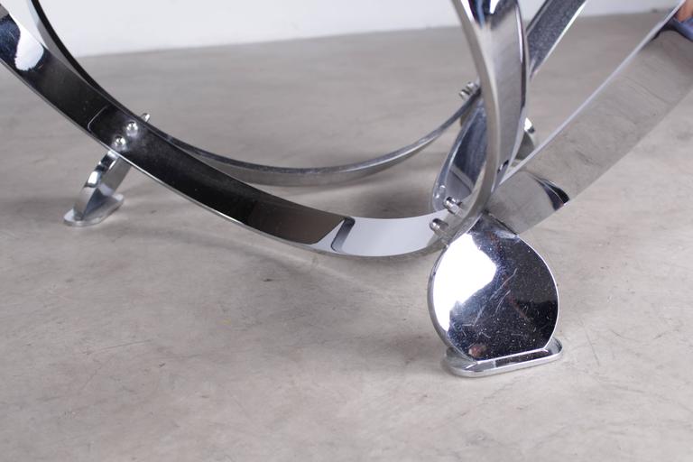 Atomic Style Chrome Rings Coffee Table For Sale at 1stDibs